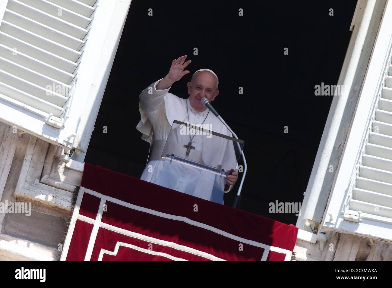 June 21, 2020 - Vatican City (Holy See) - POPE FRANCIS delivers Angelus ...
