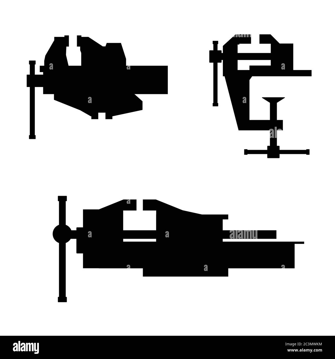 Clamp set Illustration in black color Stock Vector Image & Art - Alamy
