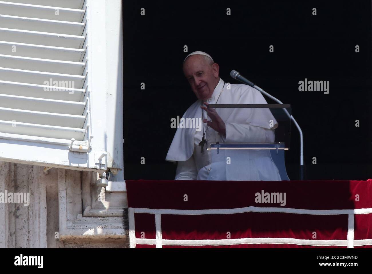 June 21, 2020 - Vatican City (Holy See) - POPE FRANCIS delivers Angelus ...