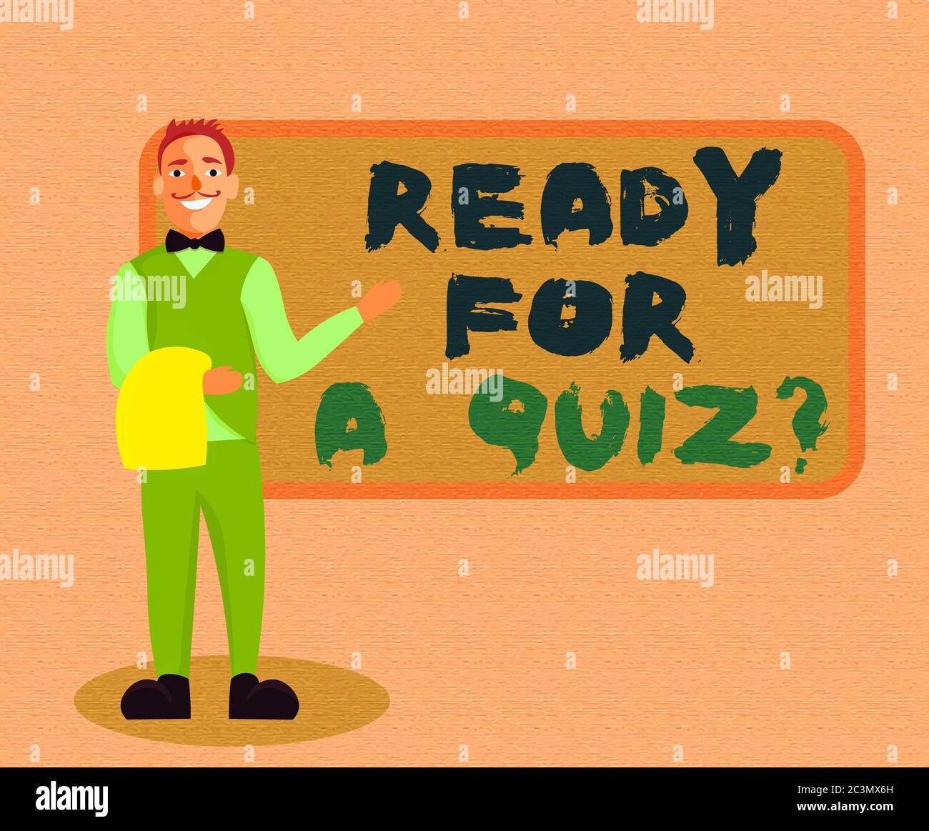 Writing Note Showing Ready For A Quiz Question Business Concept For Taking Educational