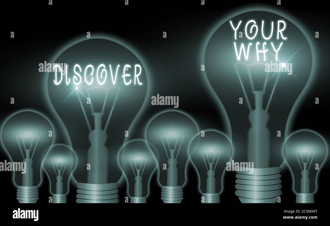 Writing note showing Discover Your Why. Business concept for knowing ...