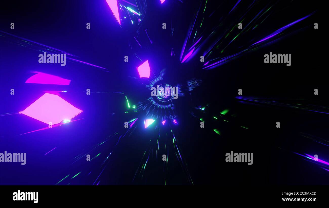 3D rendering of an illustration with geometric shapes and colorful ...