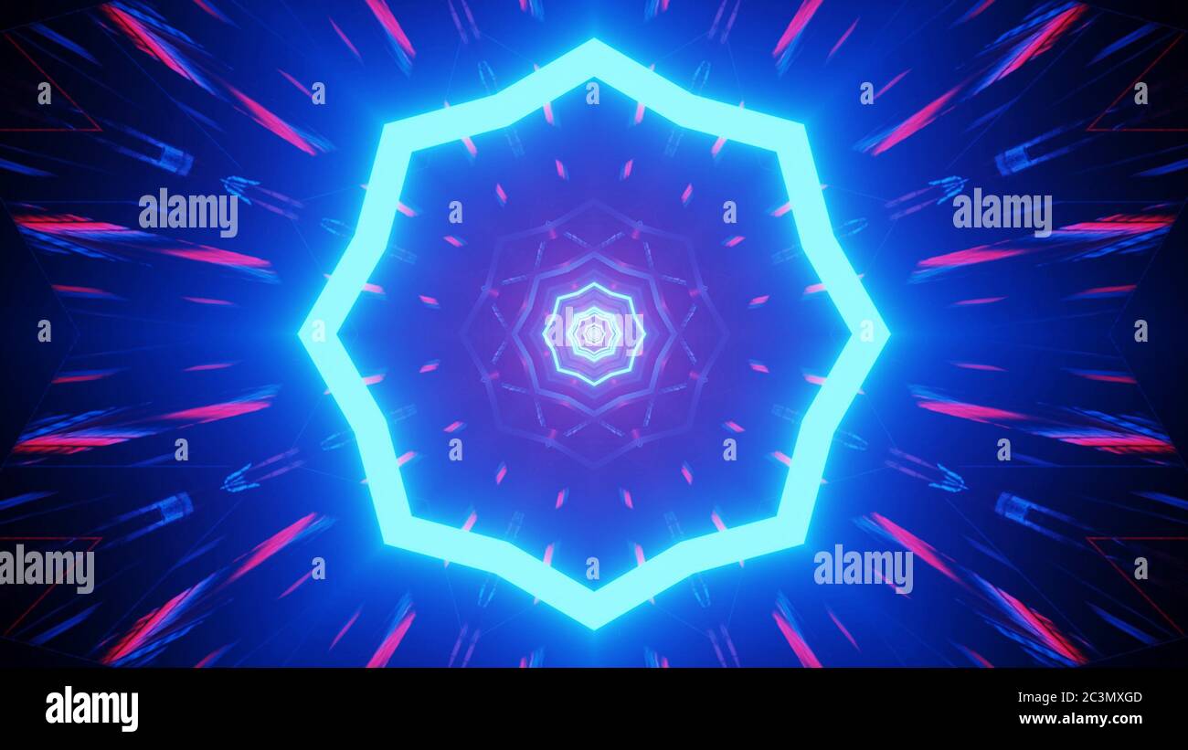 3D rendering of an illustration with geometric shapes and colorful ...
