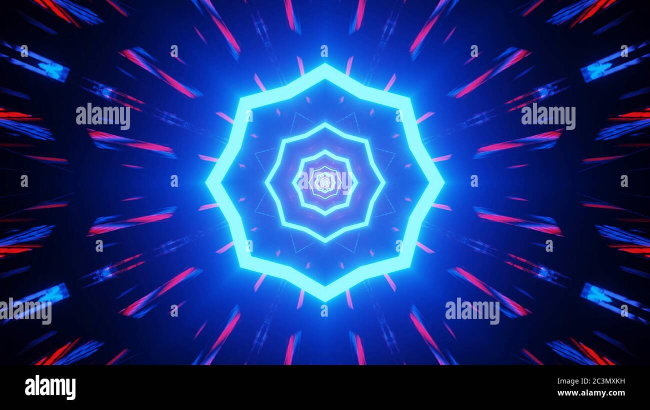 3D rendering of an illustration with geometric shapes and colorful ...