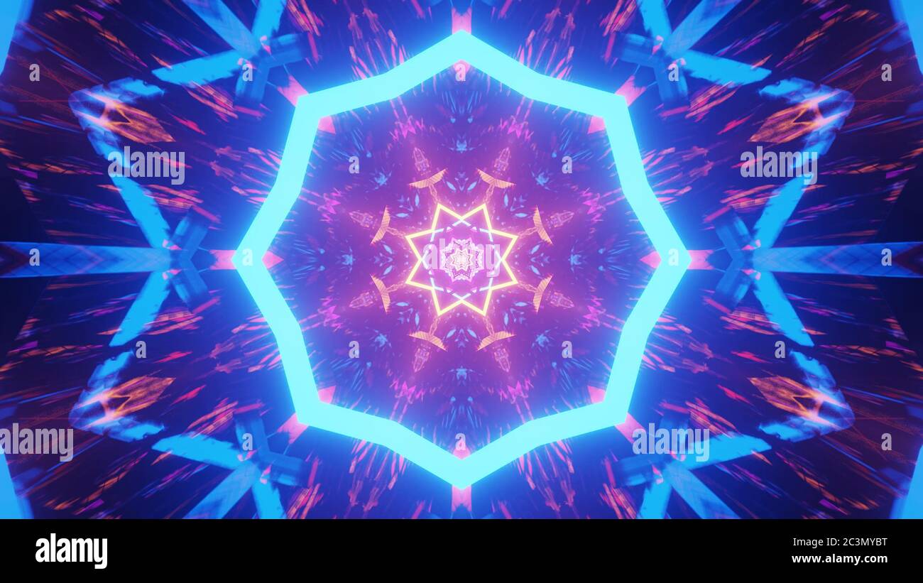 3D rendering of a perfect illustration with geometric shapes and ...