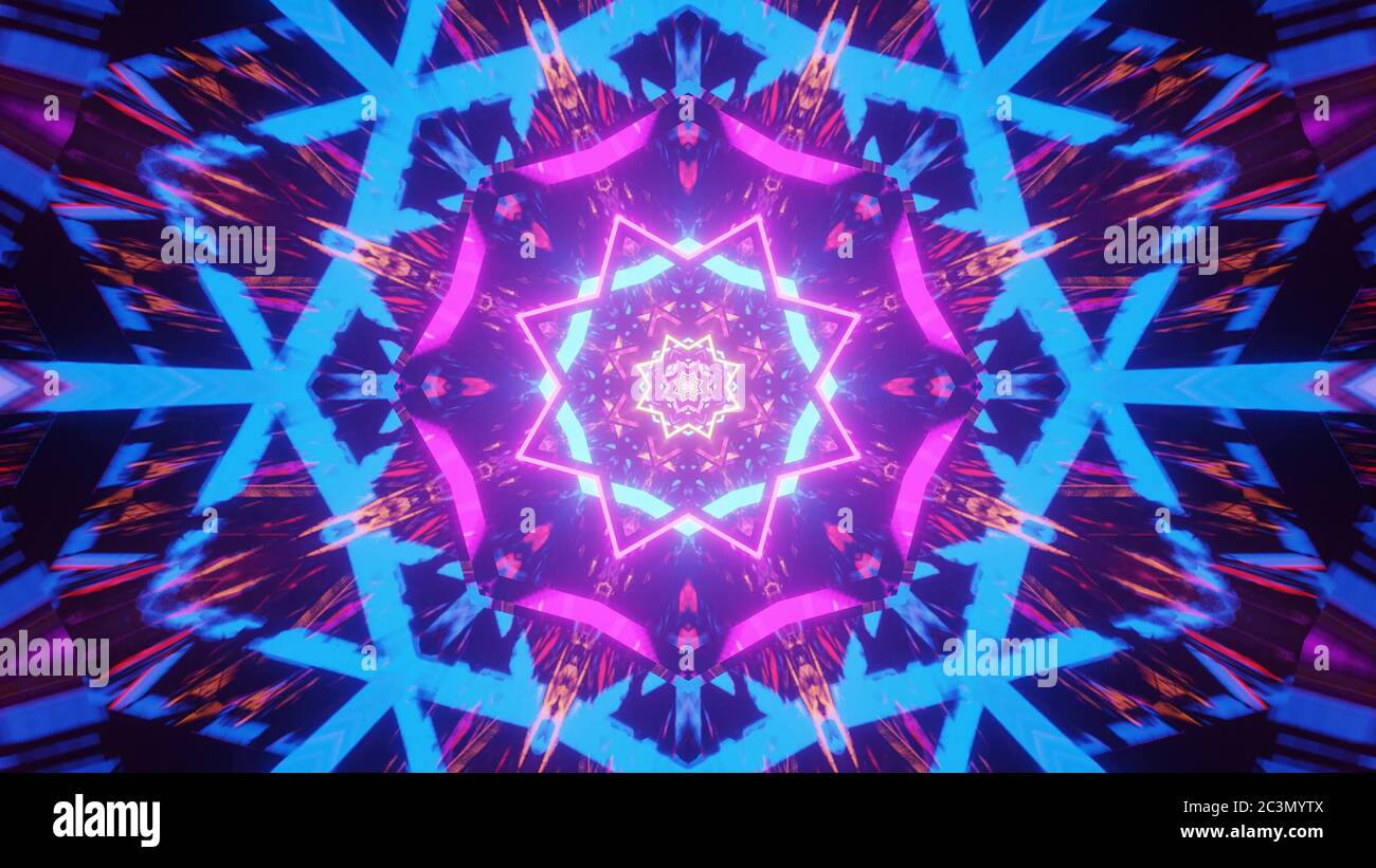 3D rendering of a futuristic illustration with geometric shapes and ...