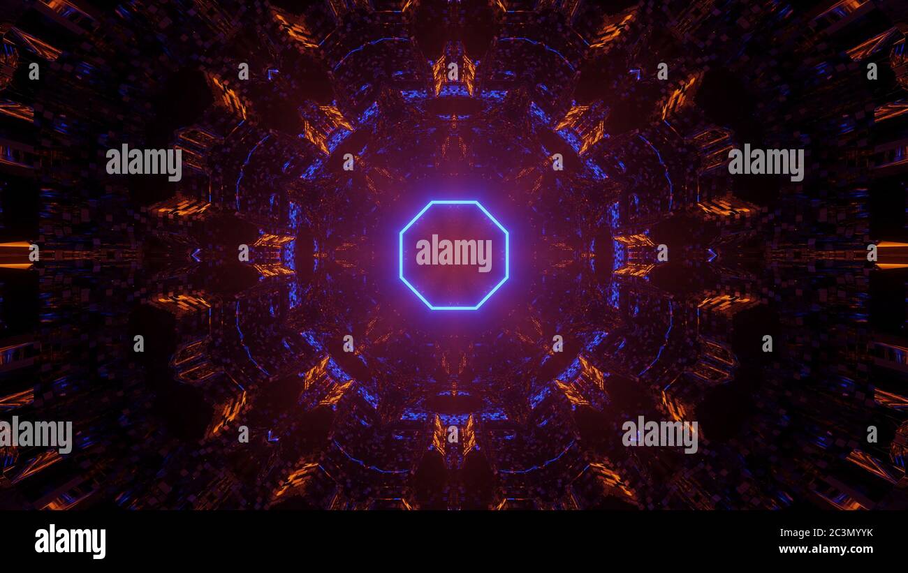 3D rendering of a perfect illustration with geometric shapes and ...