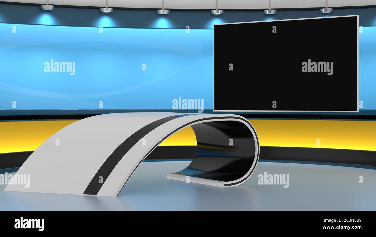Virtual TV Studio Stock Photo - Alamy