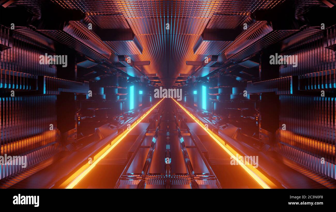 3D rendering of an illustration with geometric shapes and colorful ...