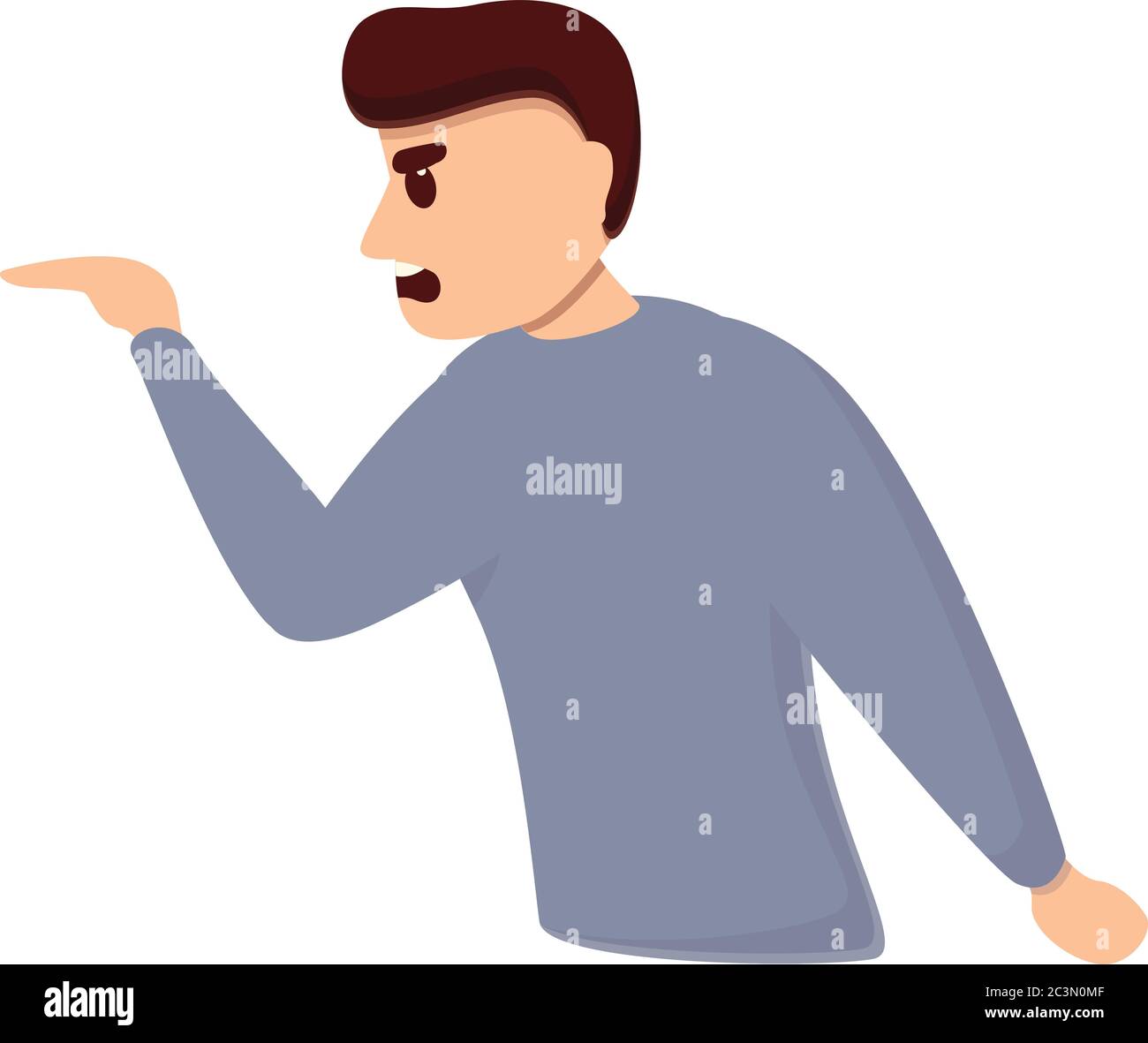 Rage icon. Cartoon of rage vector icon for web design isolated on white ...