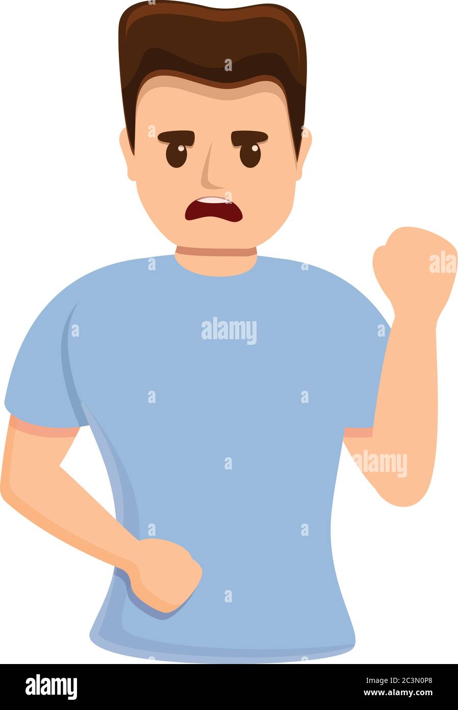 Frustration boy rage icon. Cartoon of frustration boy rage vector icon ...