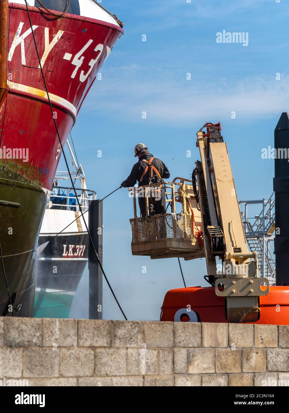 Fishing trawler in dry dock hi-res stock photography and images - Alamy