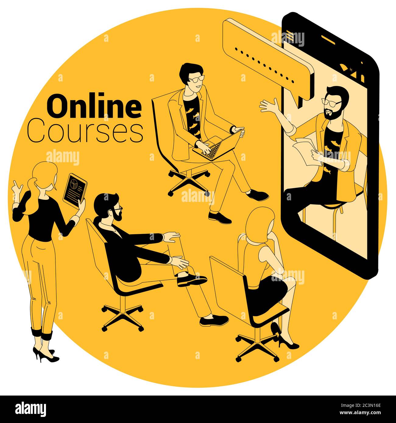 Online learning education infographic template Cut Out Stock Images ...