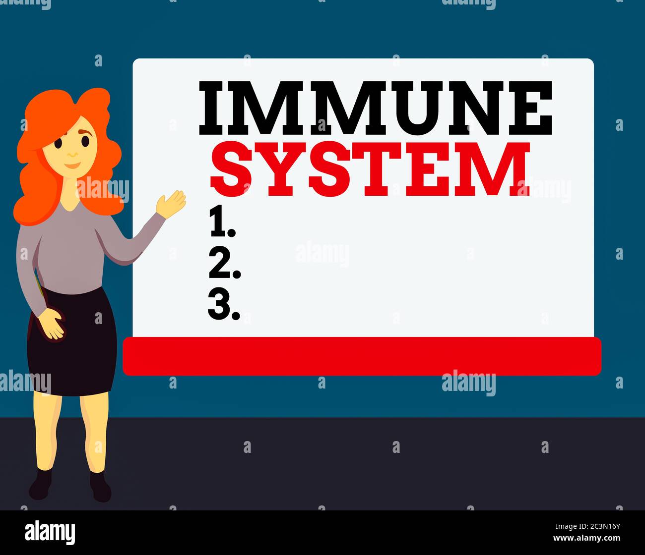 Handwriting text Immune System. Conceptual photo Complex network work ...