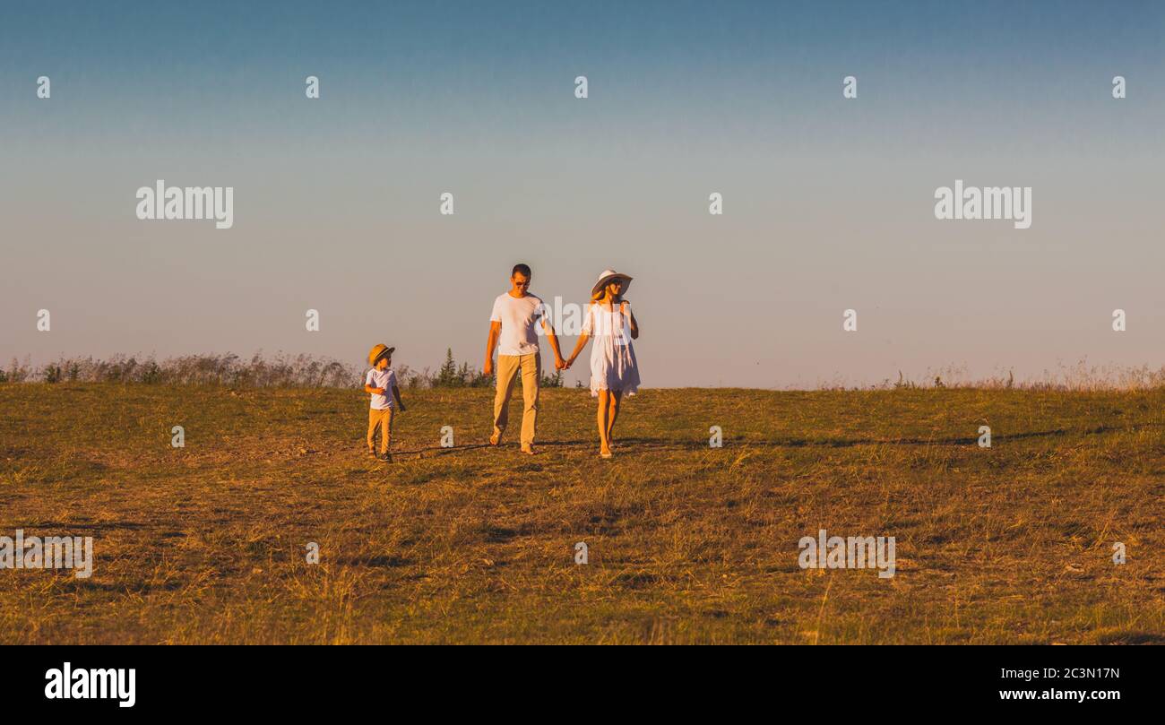 Family while summer vacation. Spending time with children Stock Photo ...