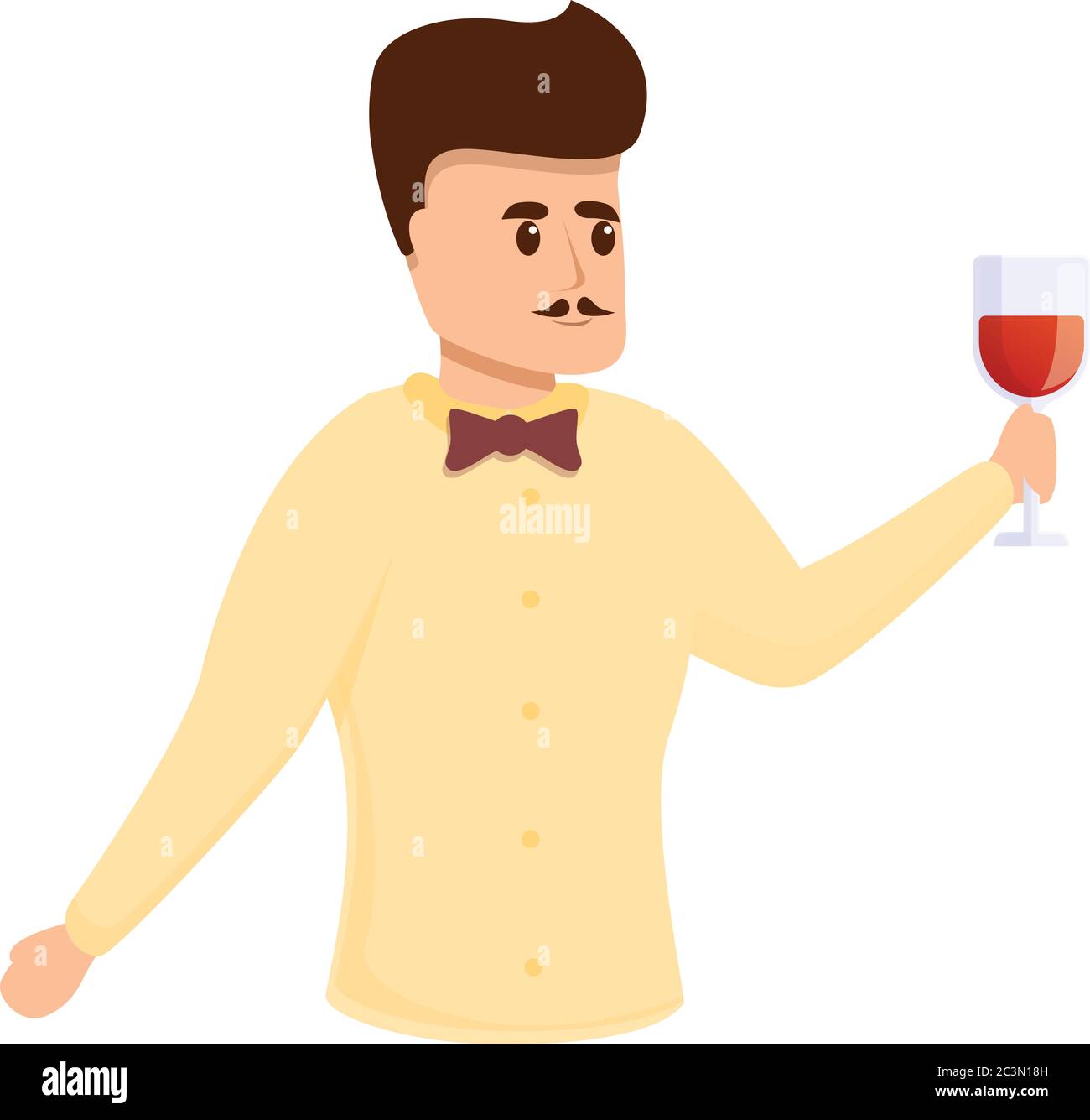 Expert sommelier icon. Cartoon of expert sommelier vector icon for web ...
