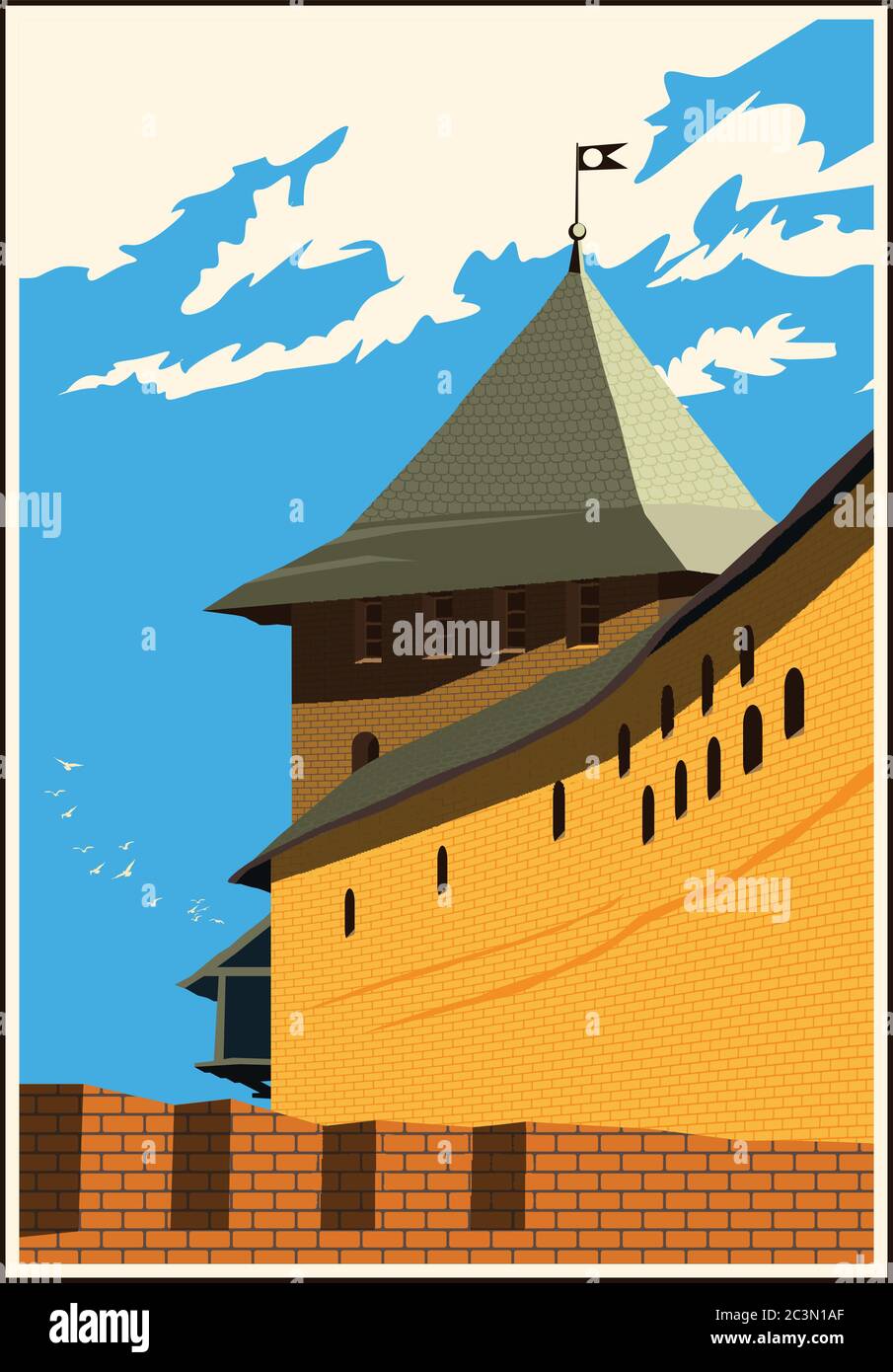 Impregnable fortress Stock Vector Images - Alamy