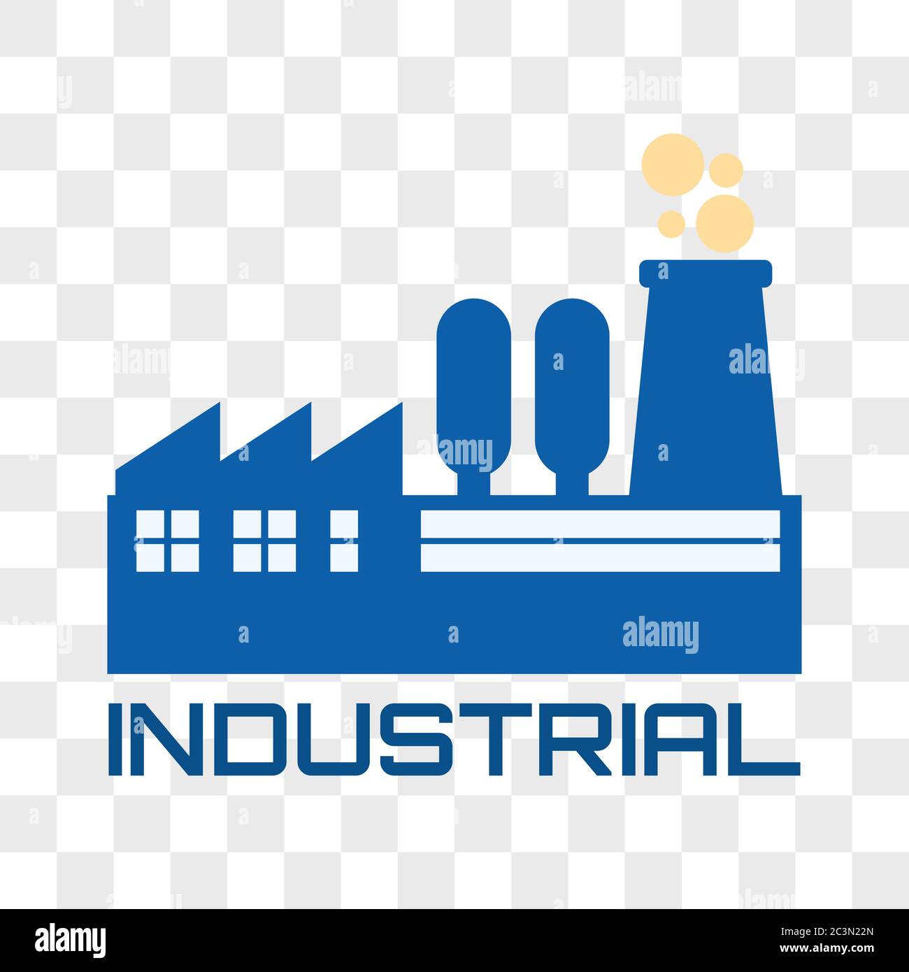 industrial logo isolated on transparent background. vector illustration ...