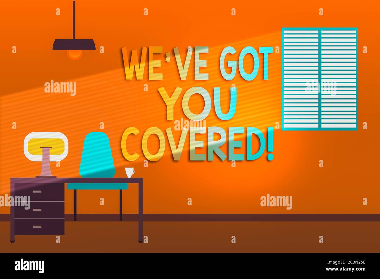 Conceptual hand writing showing Weve Got You Covered. Concept meaning ...