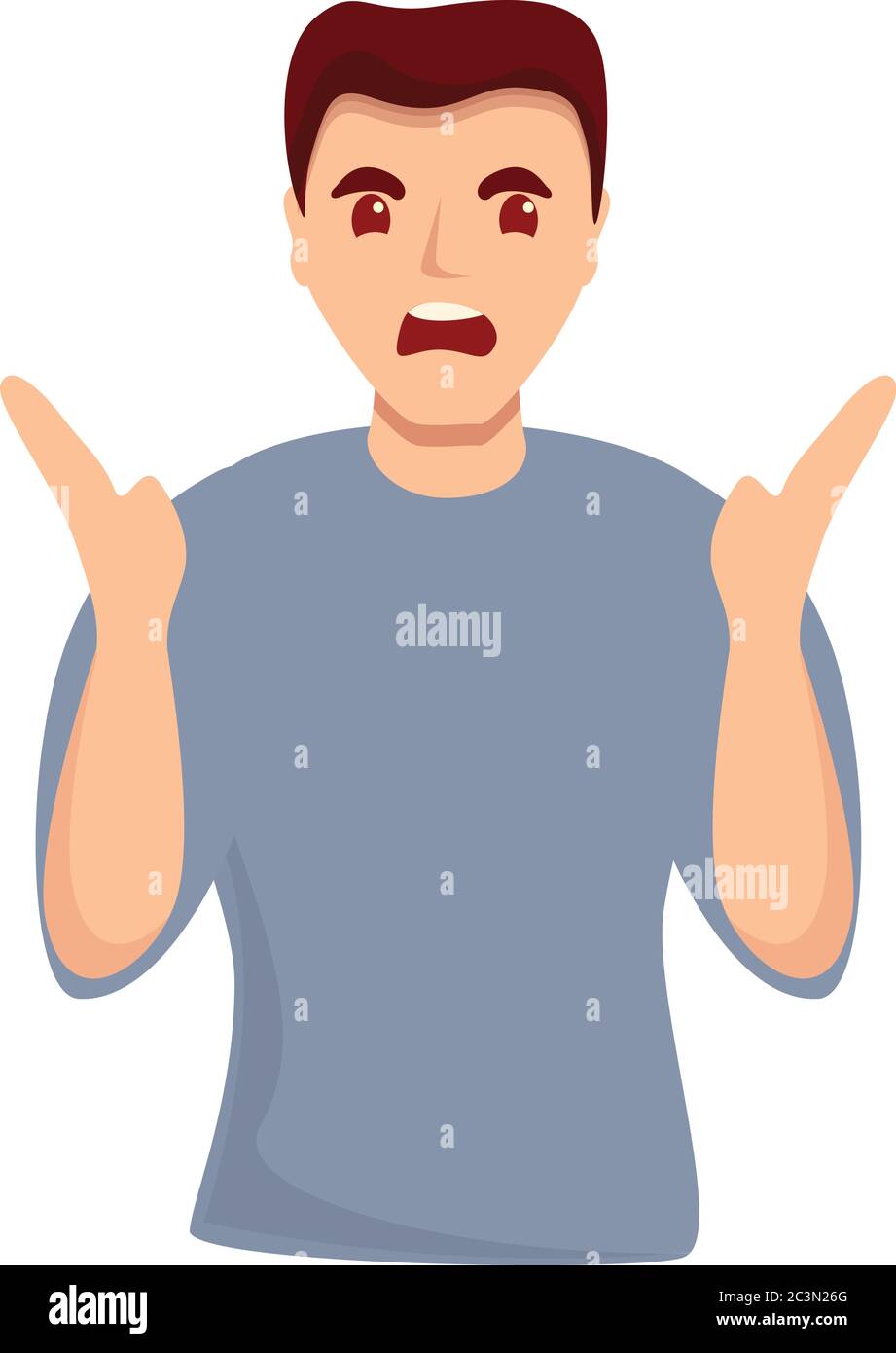 Feeling rage icon. Cartoon of feeling rage vector icon for web design ...