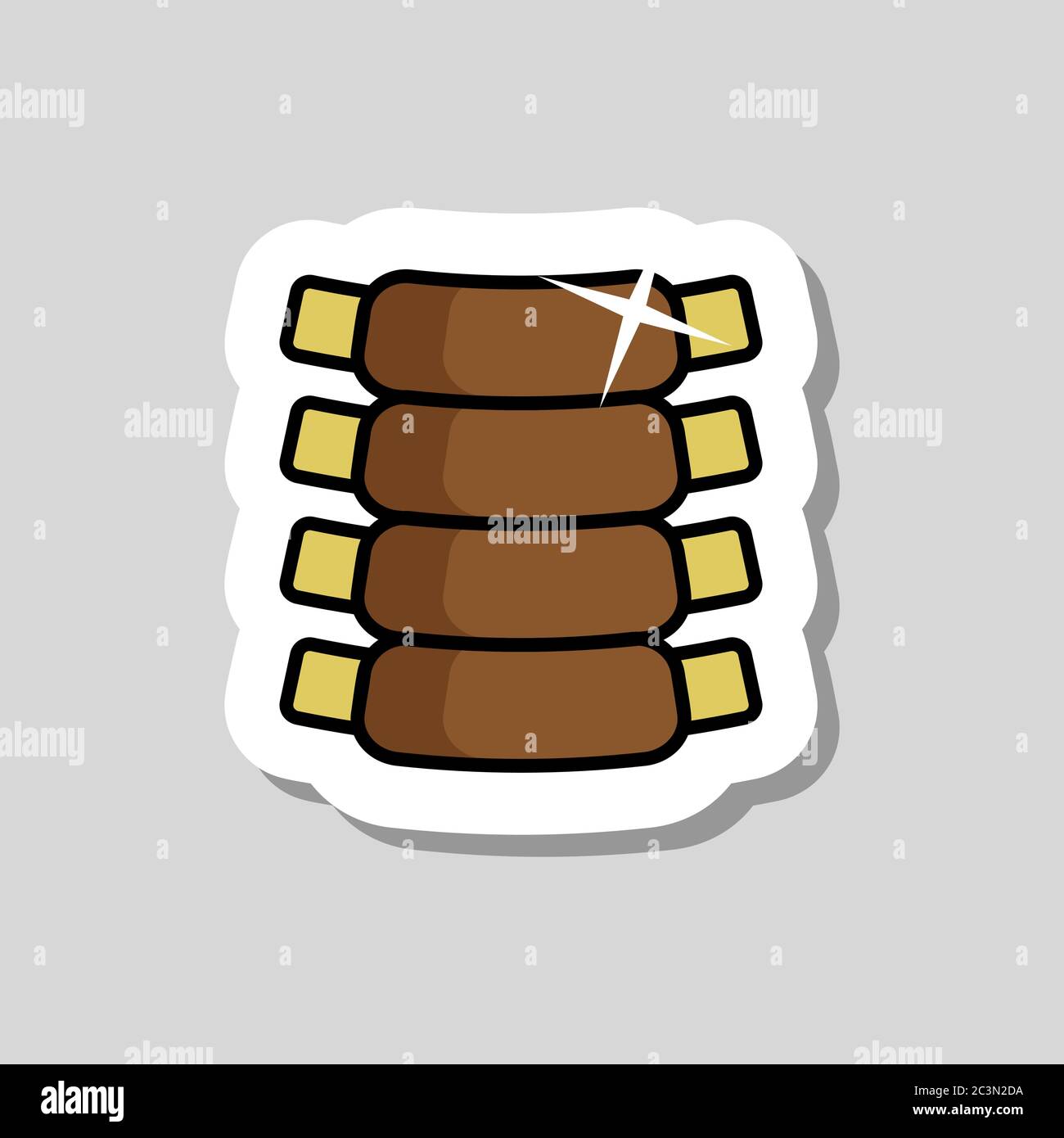 Ribs vector icon food meat. Barbecue and bbq grill sign. Graph symbol ...