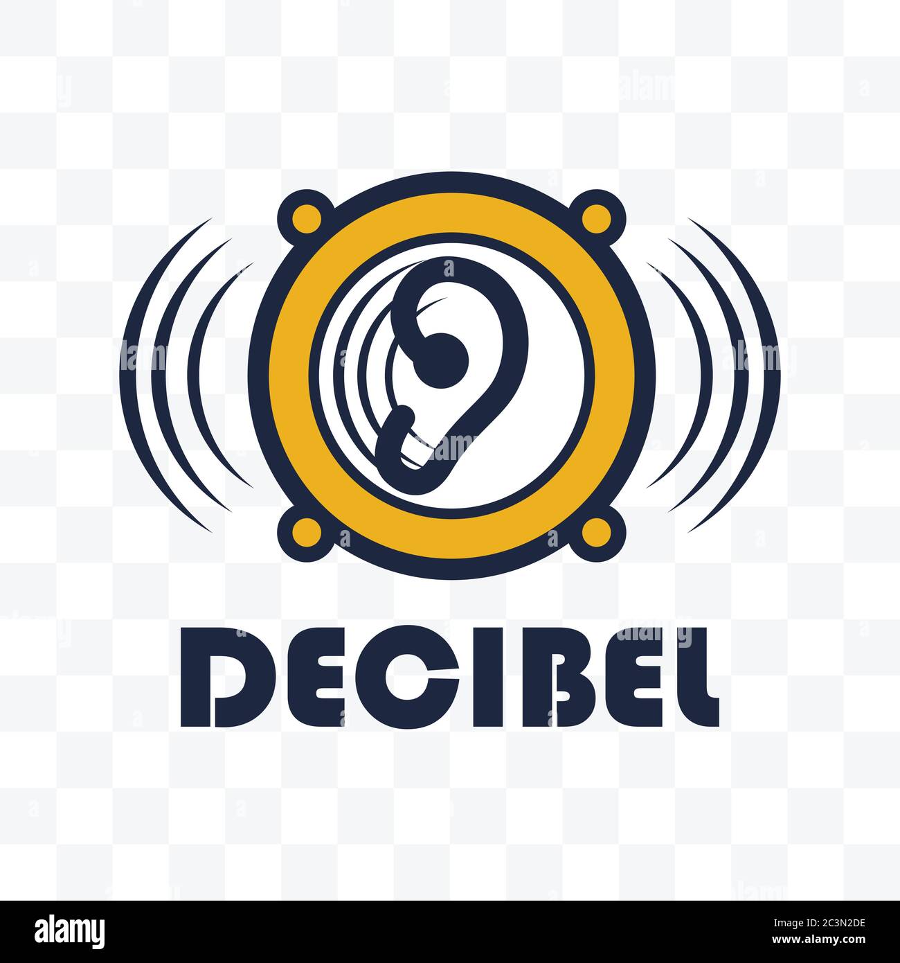 decibel logo isolated on white background. vector illustration Stock ...