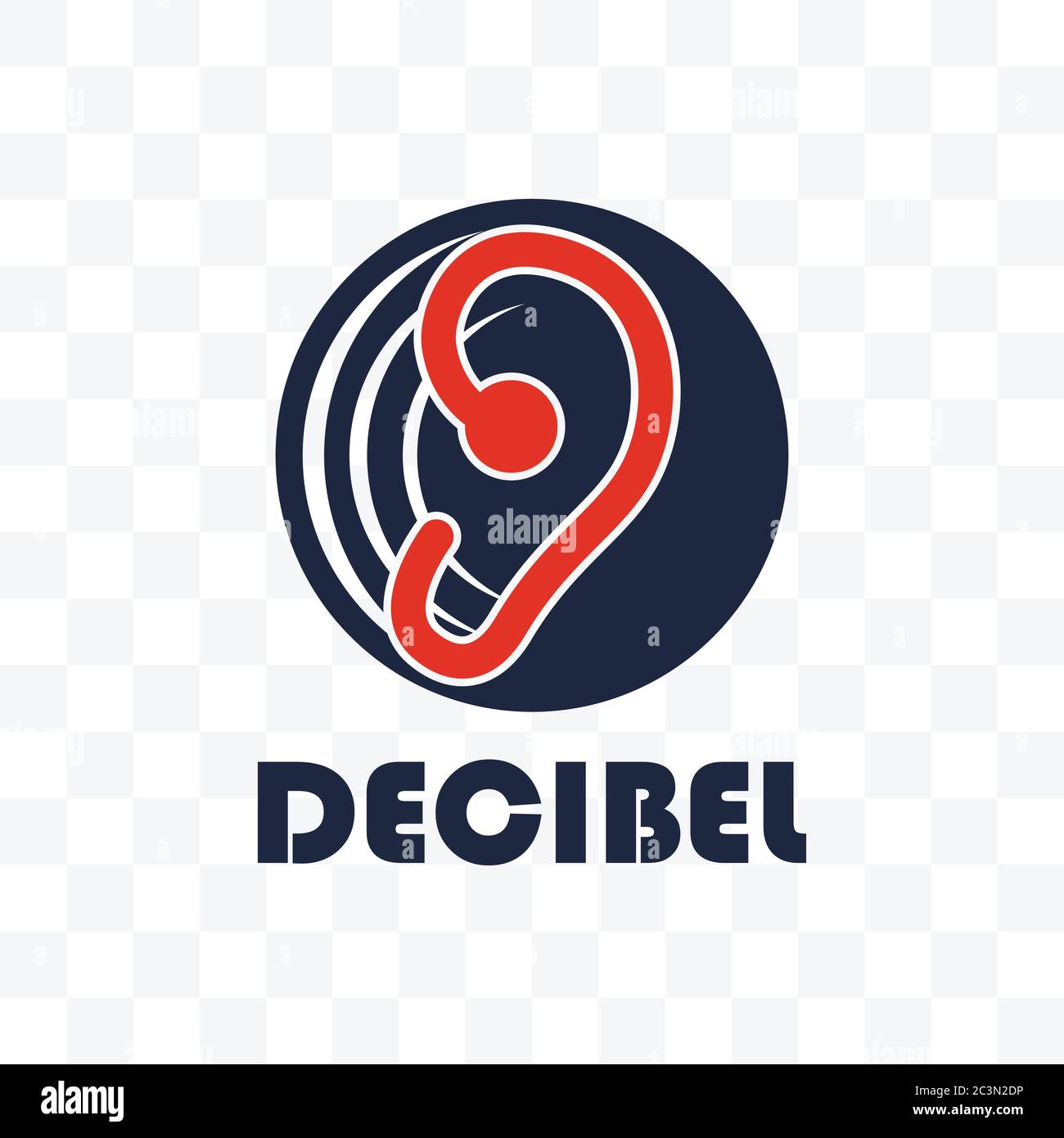 decibel logo isolated on white background. vector illustration Stock ...