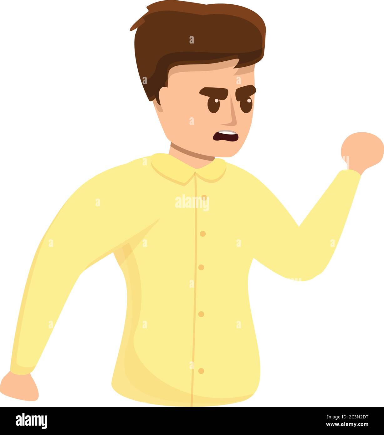 Agressive boy icon. Cartoon of agressive boy vector icon for web design ...