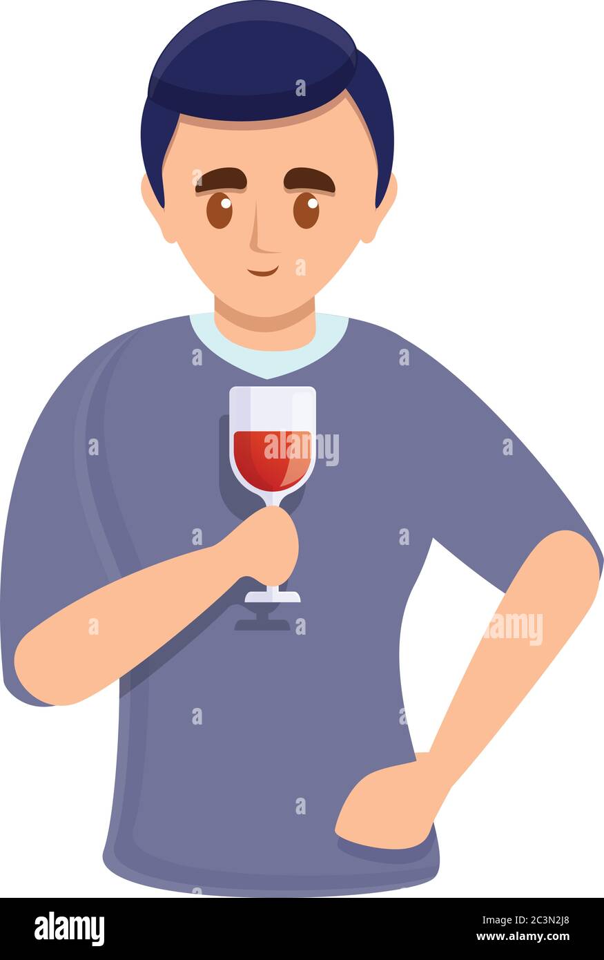 Serious sommelier icon. Cartoon of serious sommelier vector icon for ...