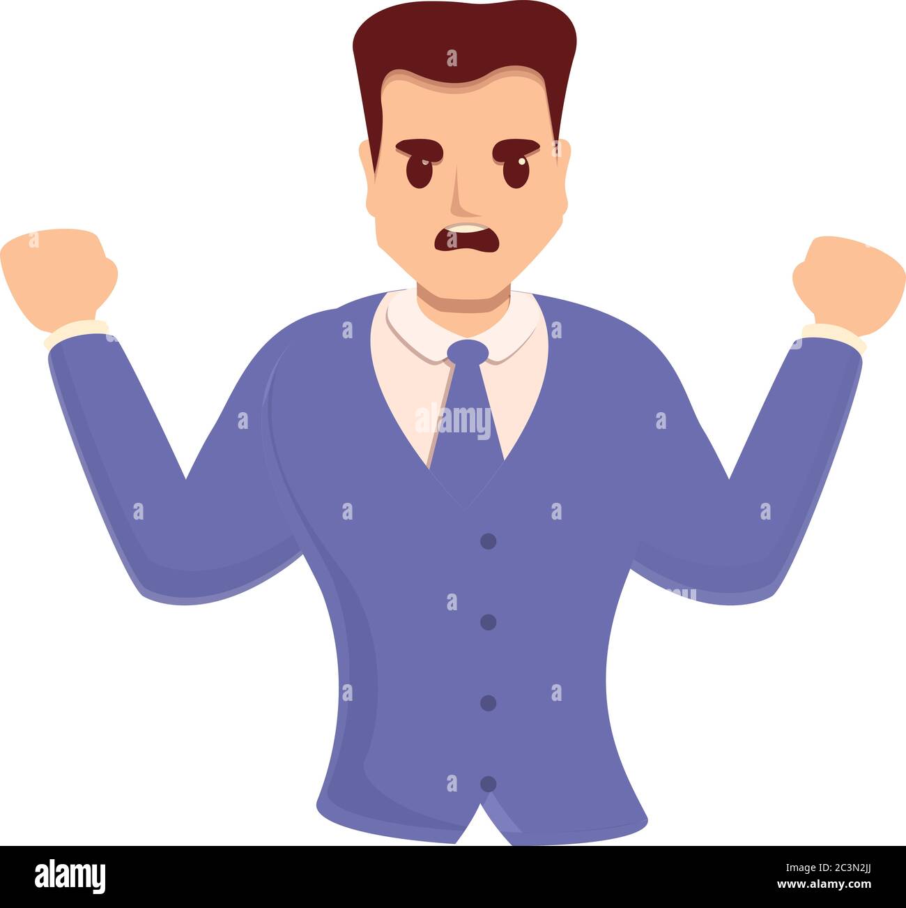 Rage businessman icon. Cartoon of rage businessman vector icon for web ...
