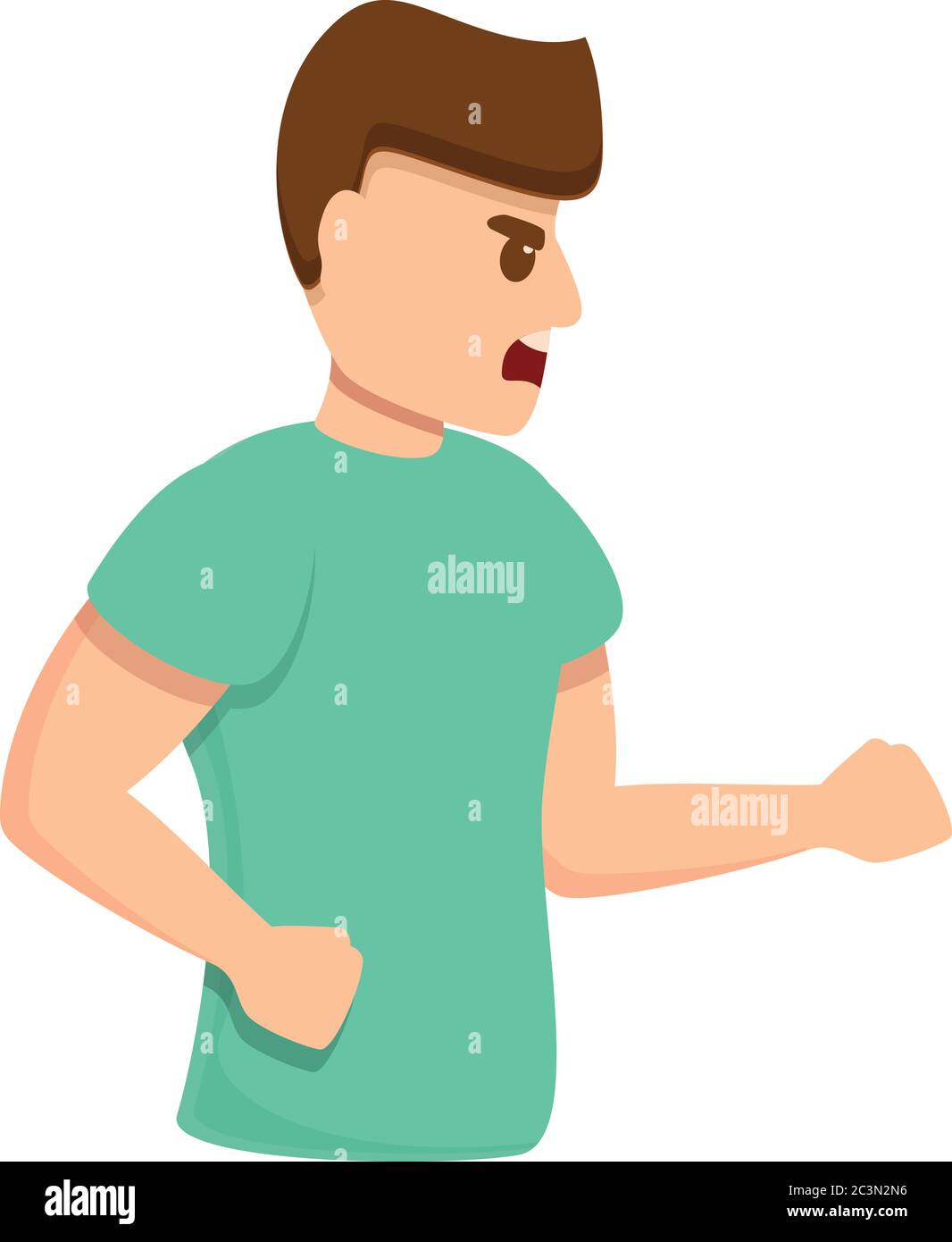 Angry boy icon. Cartoon of angry boy vector icon for web design ...