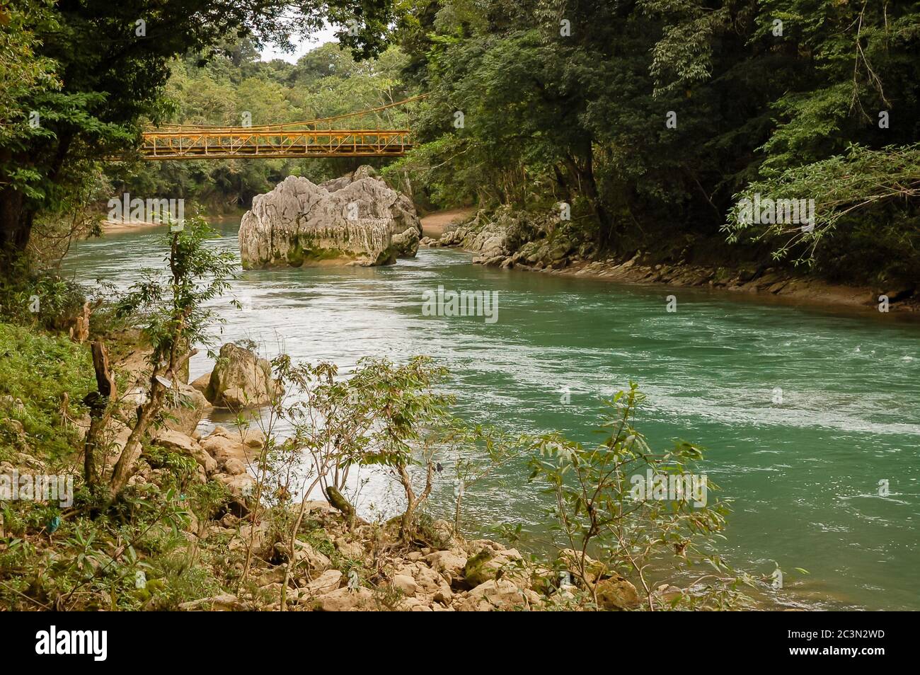 Landscape in Semuc Champey, Lanquin, Guatemala, Central America Stock ...