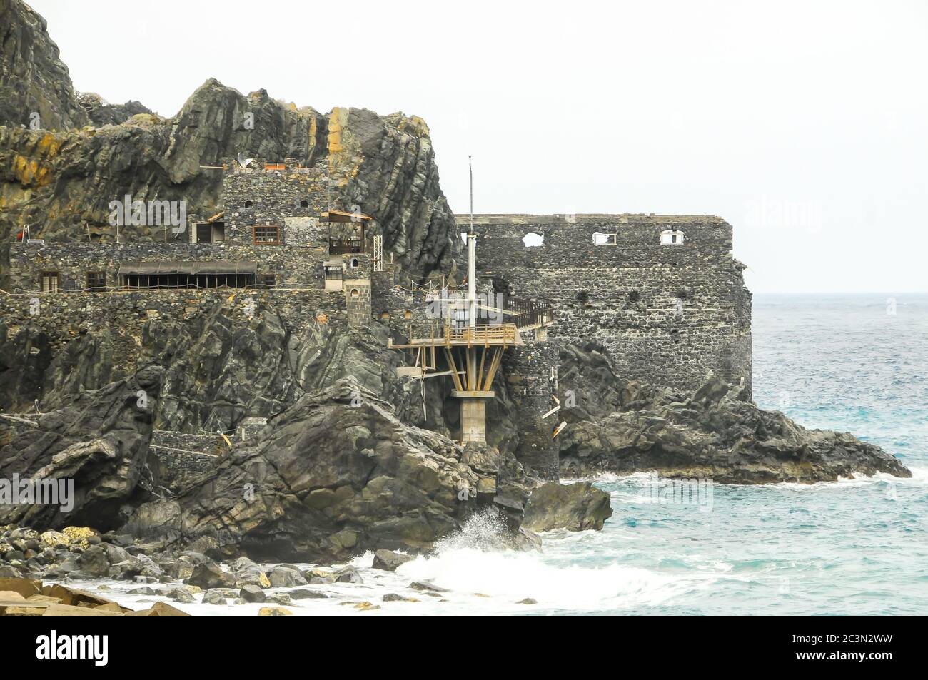 Ancient Old Rock Castle Near the Atlantic Ocean Stock Photo - Alamy