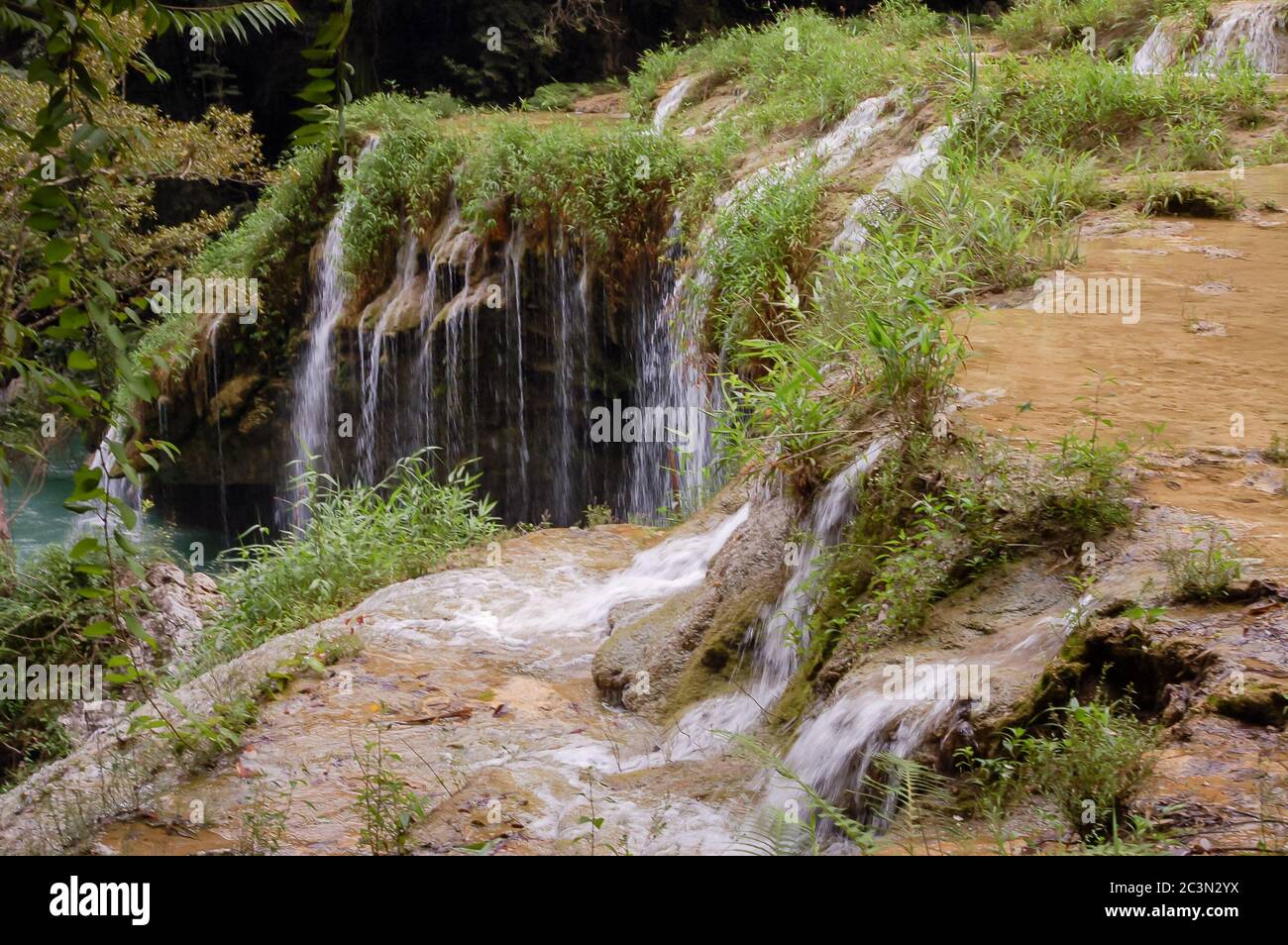Landscape in Semuc Champey, Lanquin, Guatemala, Central America Stock ...