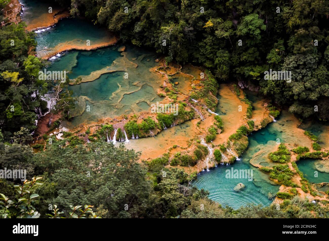 Landscape in Semuc Champey, Lanquin, Guatemala, Central America Stock ...