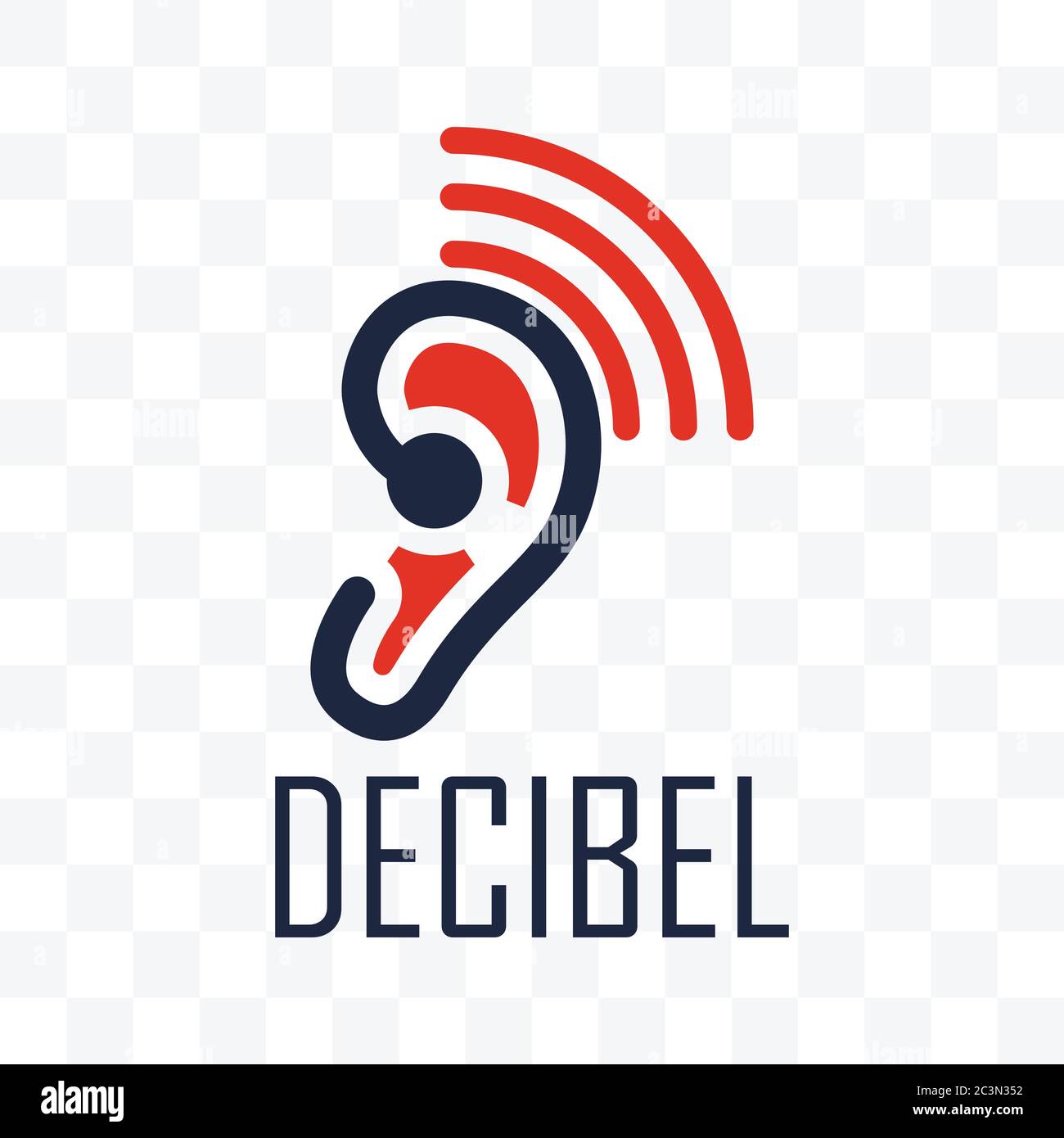 decibel logo isolated on white background. vector illustration Stock ...