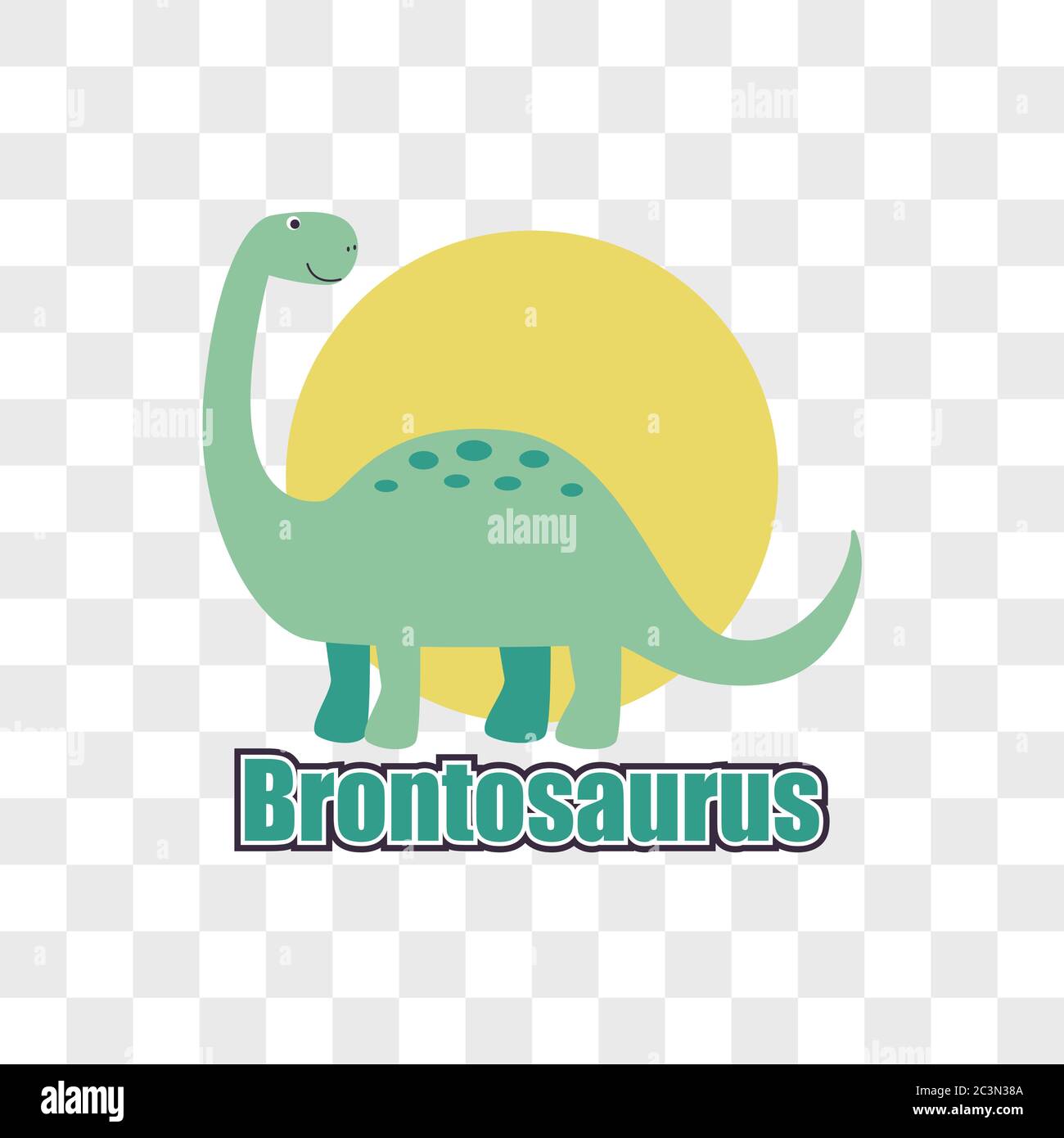 dinosaur brontosaurus isolated on transparent background. vector illustration Stock Vector Image ...