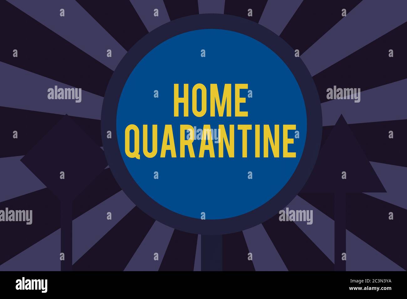 Text sign showing Home Quarantine. Business photo showcasing ...