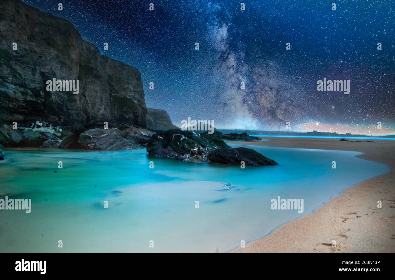 Beach Night Sky Stars