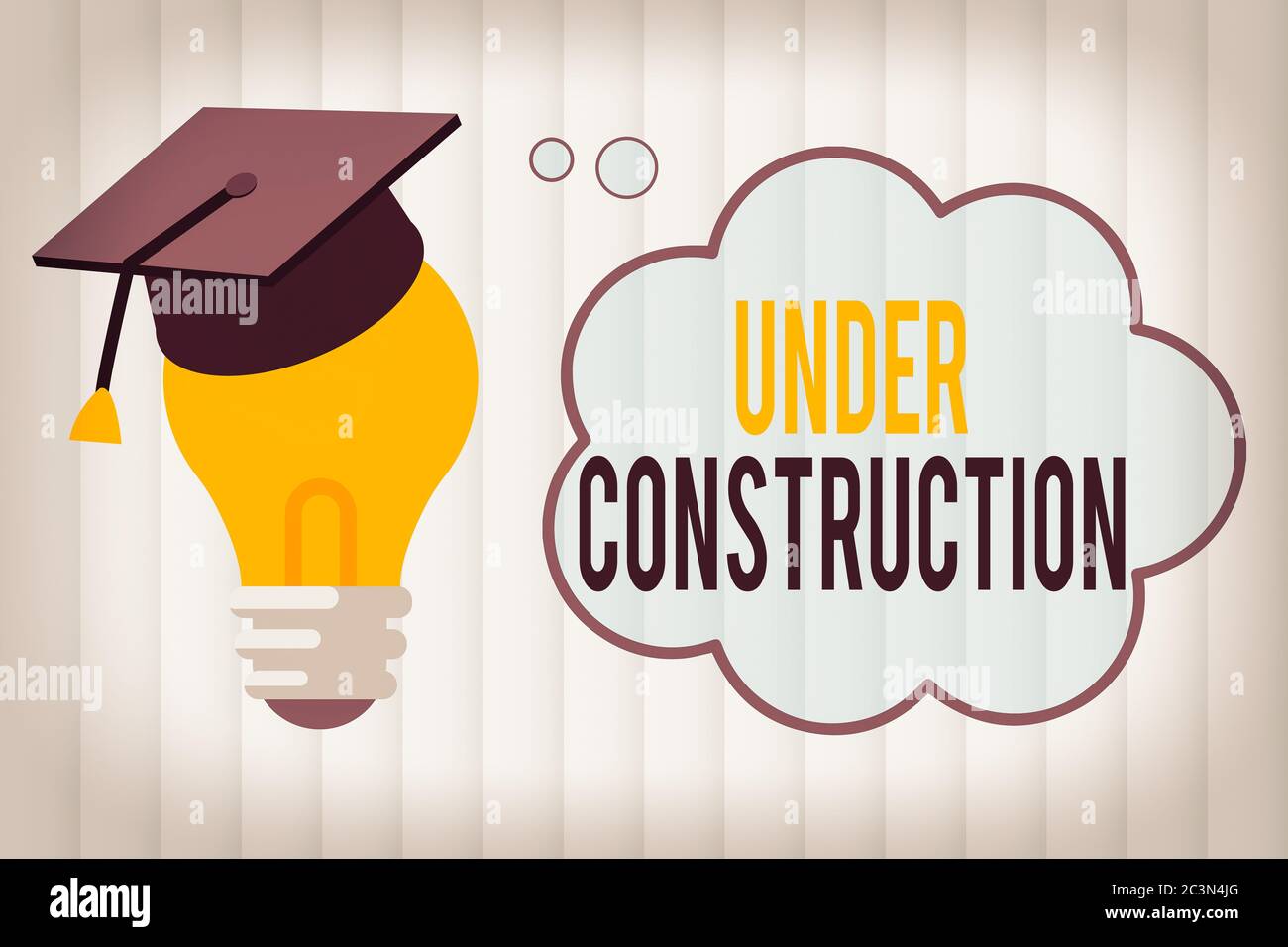 Text sign showing Under Construction. Business photo showcasing ...