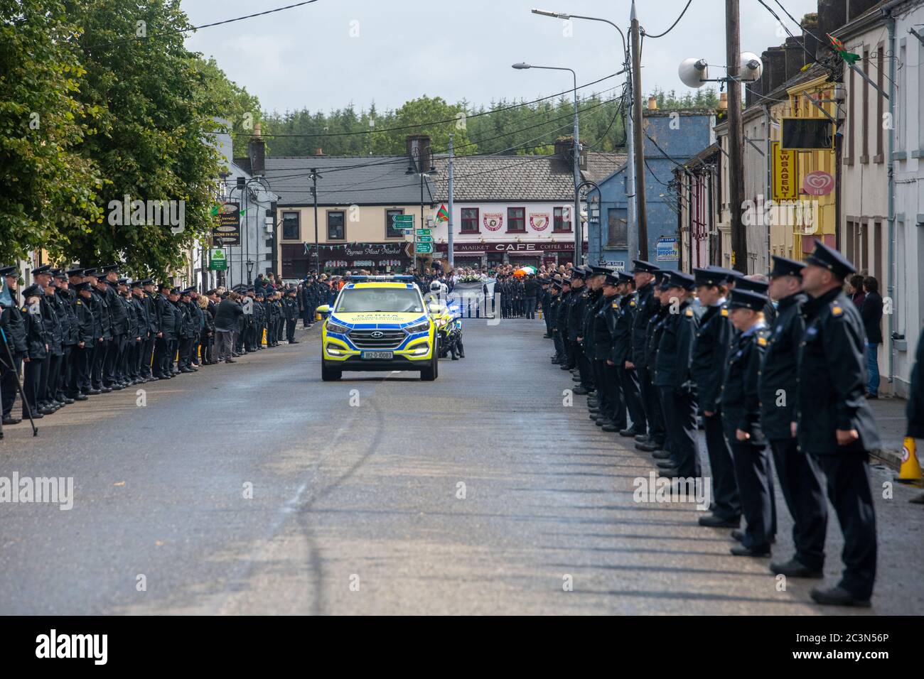 Charlestown, Co Mayo, Ireland. 21st June 2020. Detective Garda Colm ...