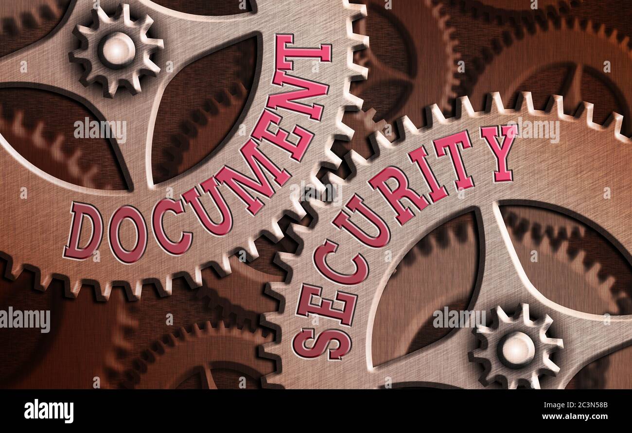 Writing note showing Document Security. Business concept for ...