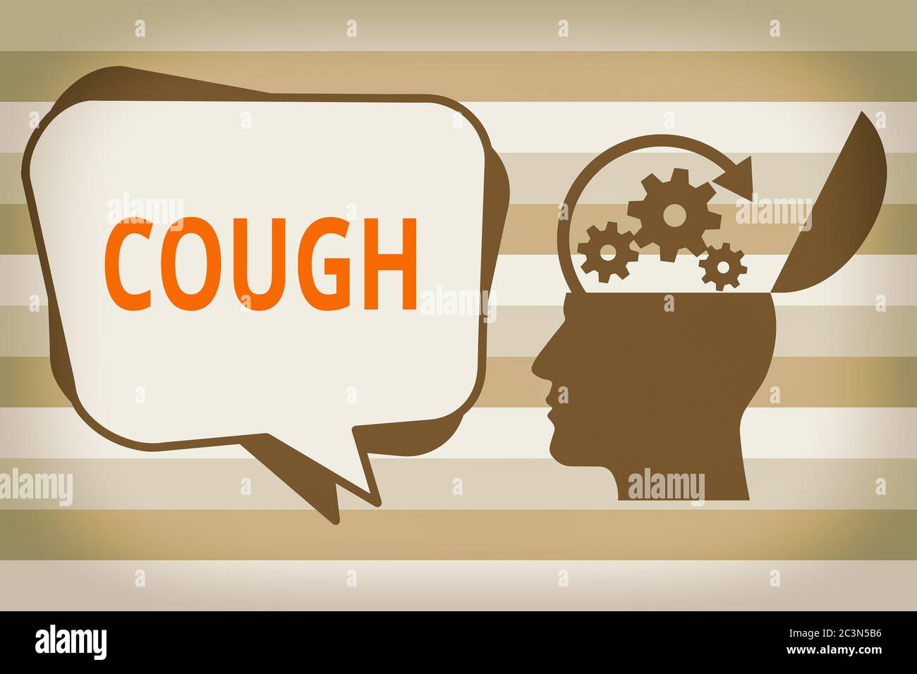 Conceptual hand writing showing Cough. Concept meaning sudden expulsion ...