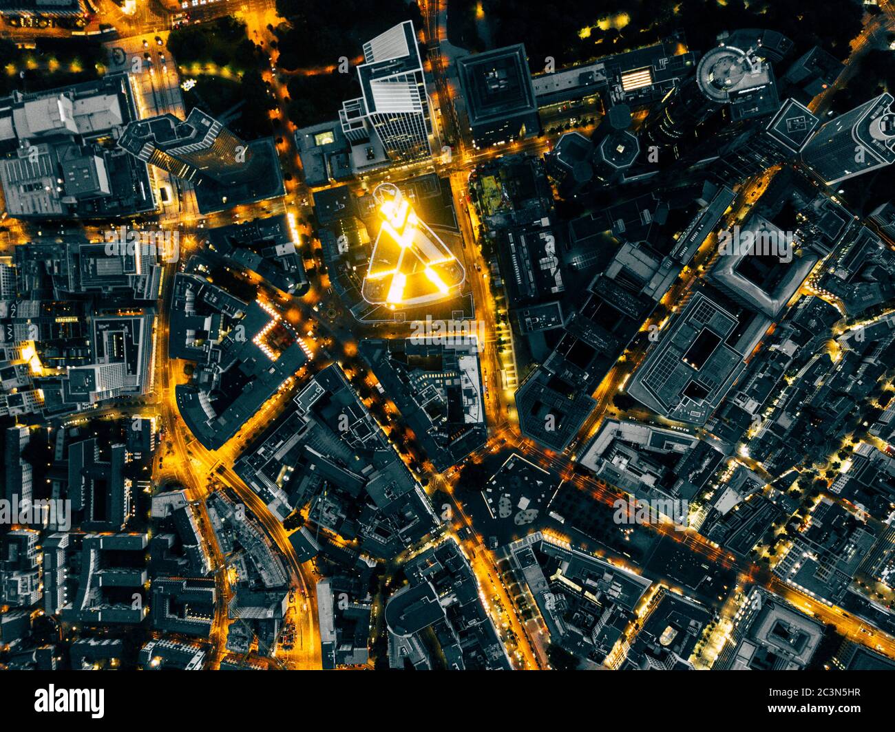 Overhead view of city lights hi-res stock photography and images - Alamy