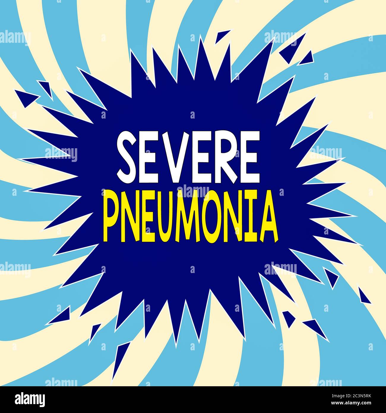 Text sign showing Severe Pneumonia. Business photo showcasing acute ...