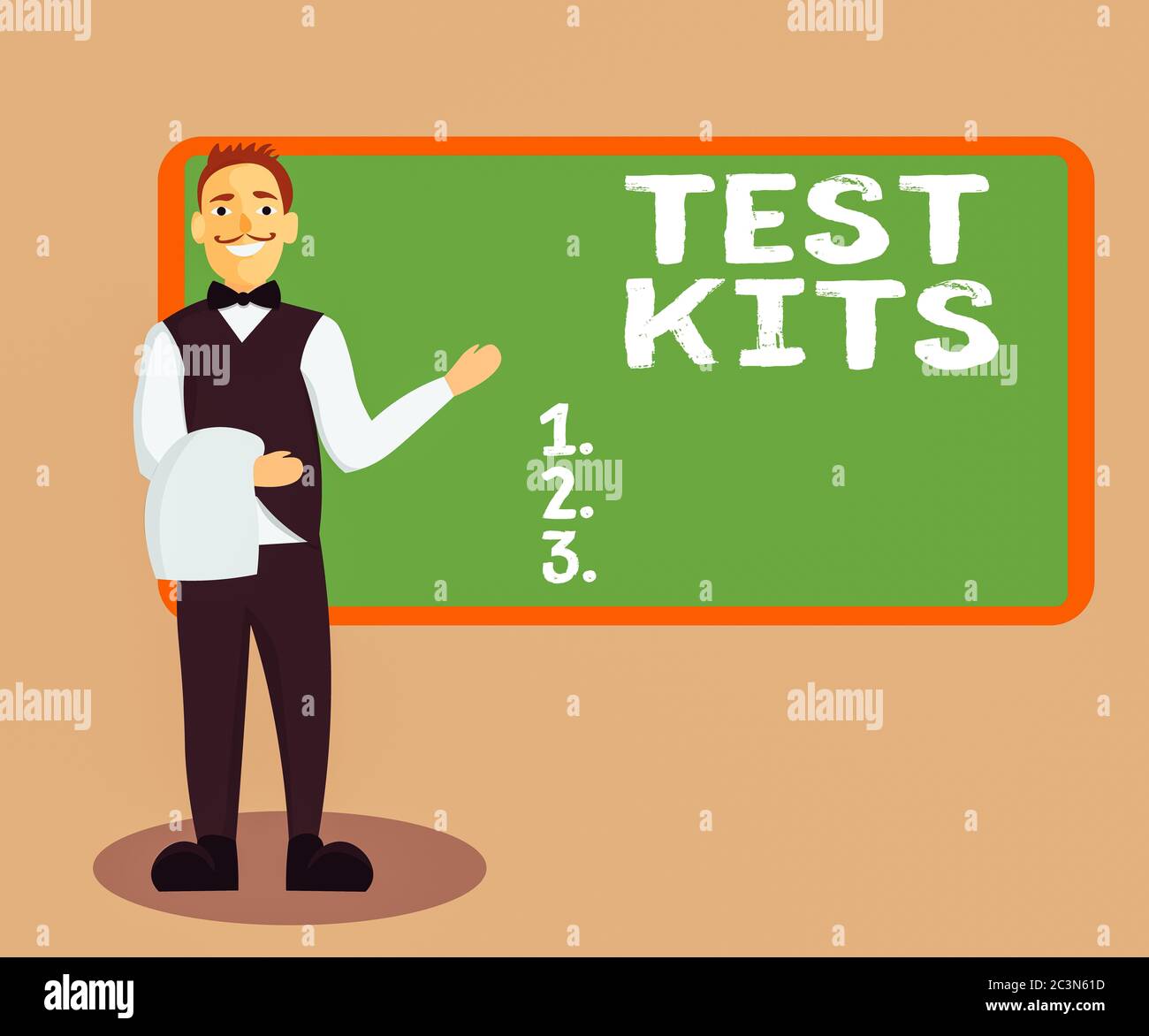 Handwriting text Test Kits. Conceptual photo tools used to detect the ...
