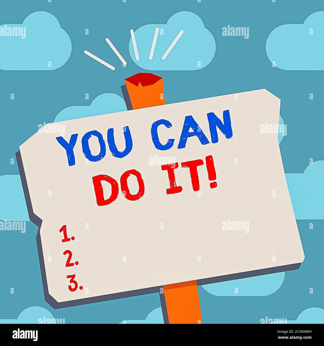 Text sign showing You Can Do It. Business photo text can handle any ...