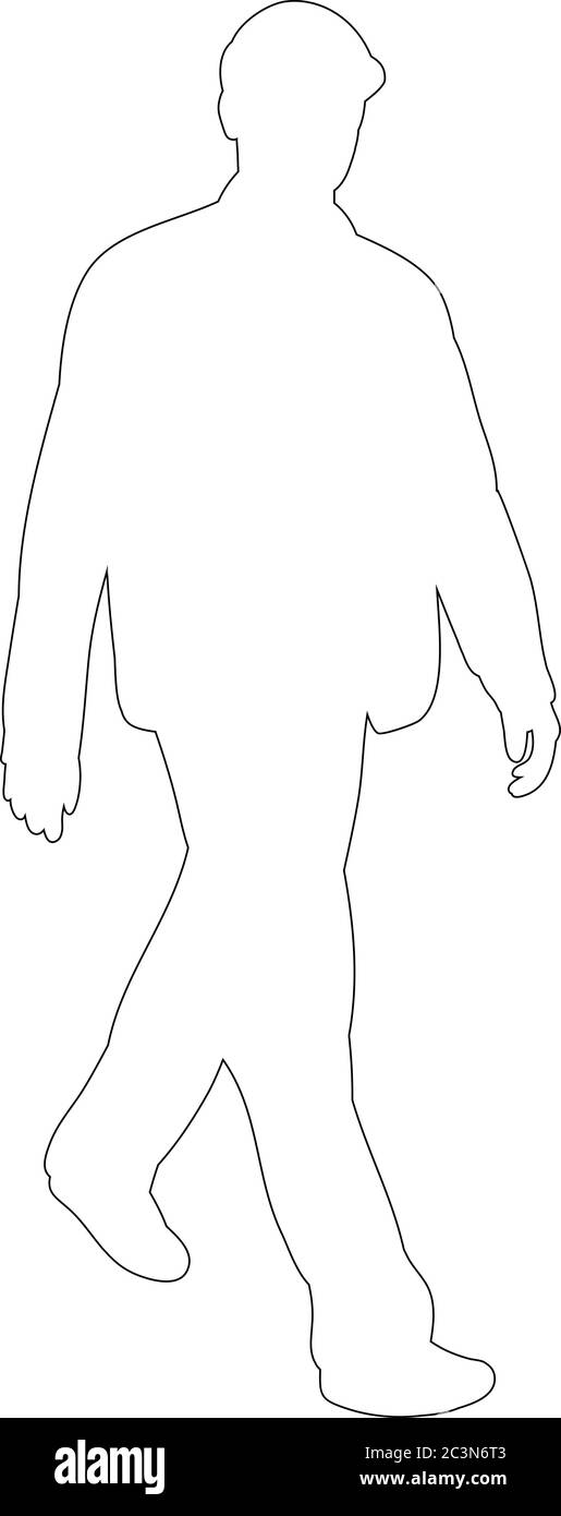 isolated person walking line Stock Vector Image & Art - Alamy