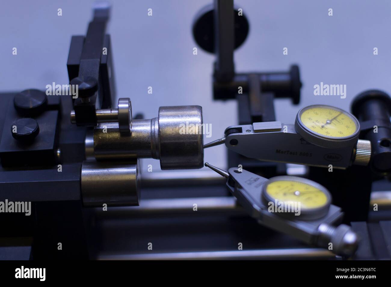 Detail of industrial machinery inside a production line facility plant ...