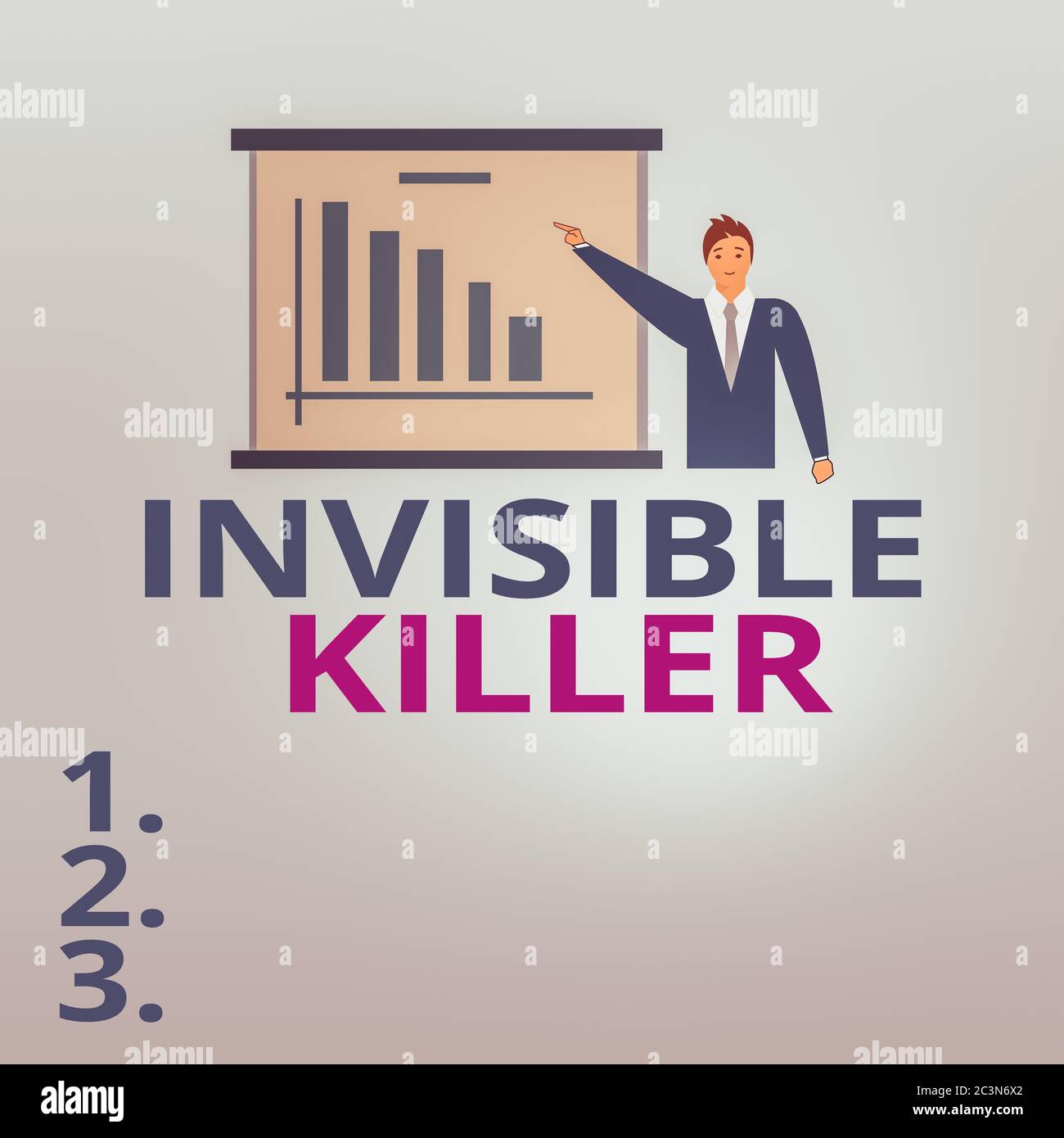 Text sign showing Invisible Killer. Business photo text presence into ...